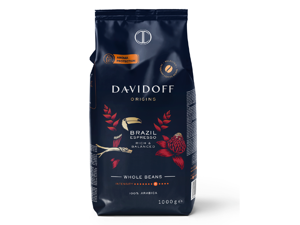Davidoff Origins Brazil Espresso zrnková káva 1kg | kavakafe.cz | Káva ...