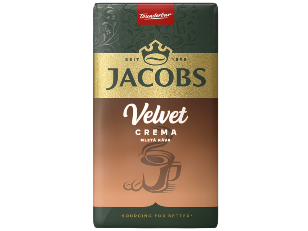 Jacobs Velvet Crema mletá káva 250g | kavakafe.cz | Káva a kafe pro všechny